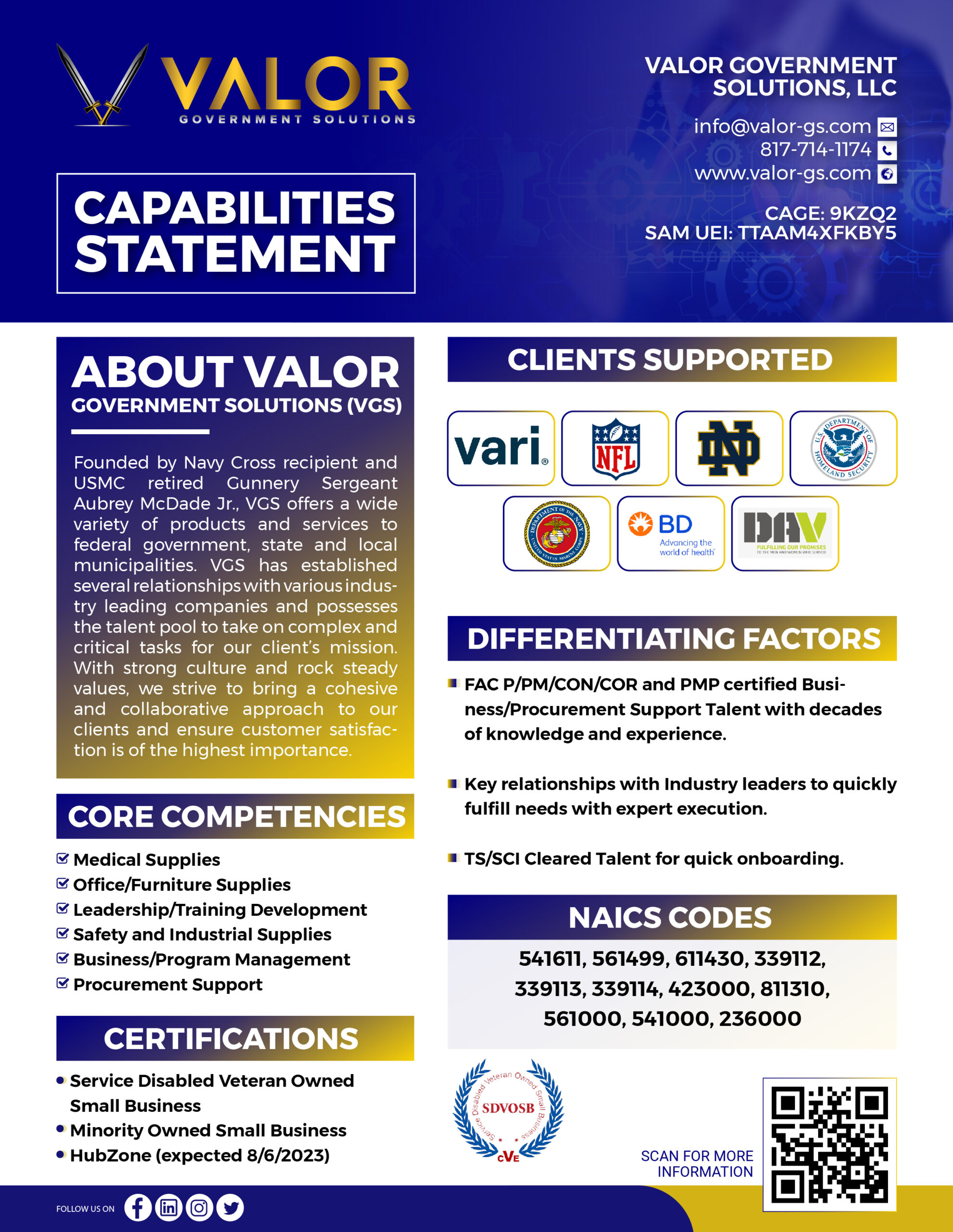 Valor Government Solutions – Valor-GS is a contracting firm dedicated ...
